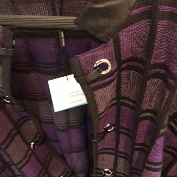 Ming Wang | Jackets & Coats | Ming Wang 2x Jacket With Faux Leather And ...